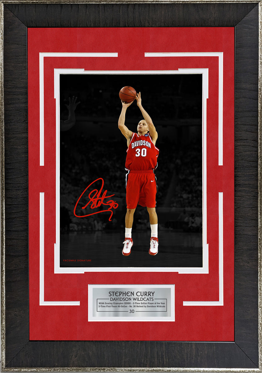 Steph Curry - Davidson - Spotlight with Facsimile Signature