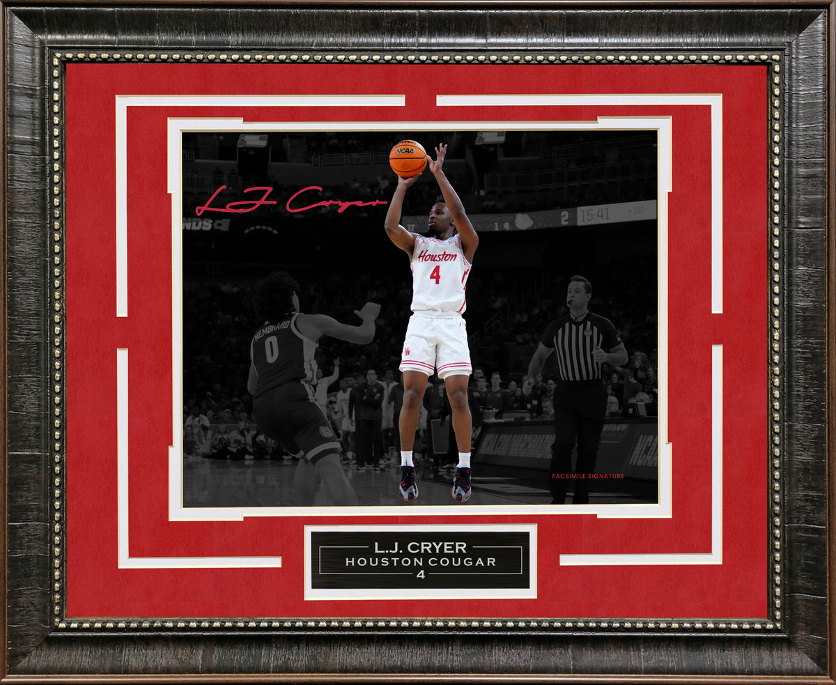 L.J. Cryer - Houston Cougars - Spotlight with Facsimile Signature