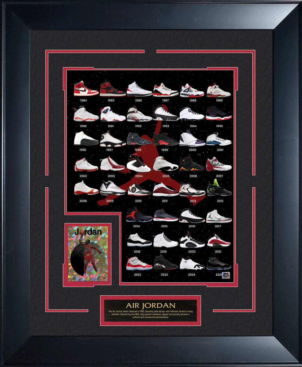 Air Jordan Shoes Collage with Limited Gold Refractor Card