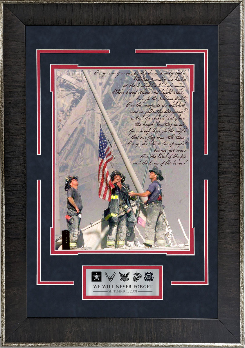 911 Firemen Raising US Flag