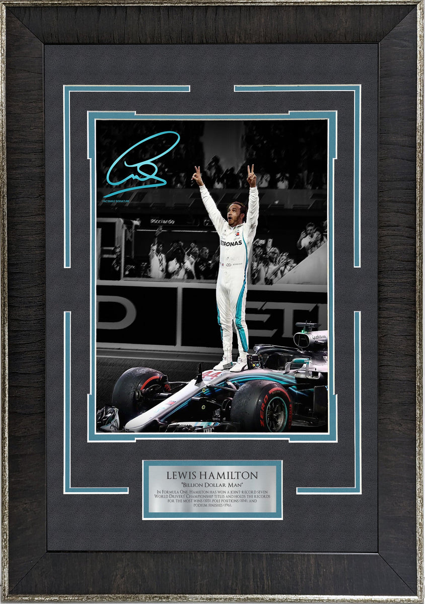 Lewis Hamilton - Billion Dollar Man - Spotlight with Facsimile Signatu