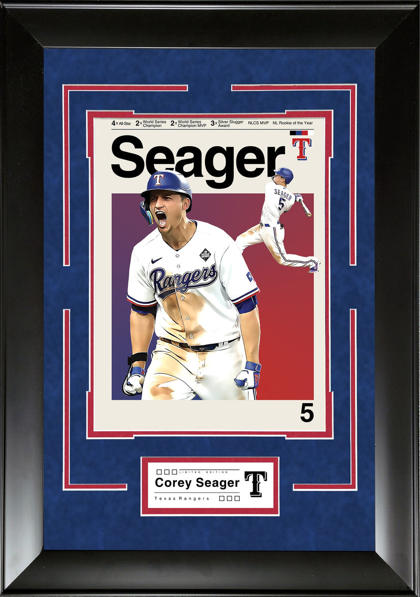 Corey Seager - Texas Rangers - Mid-Century Art