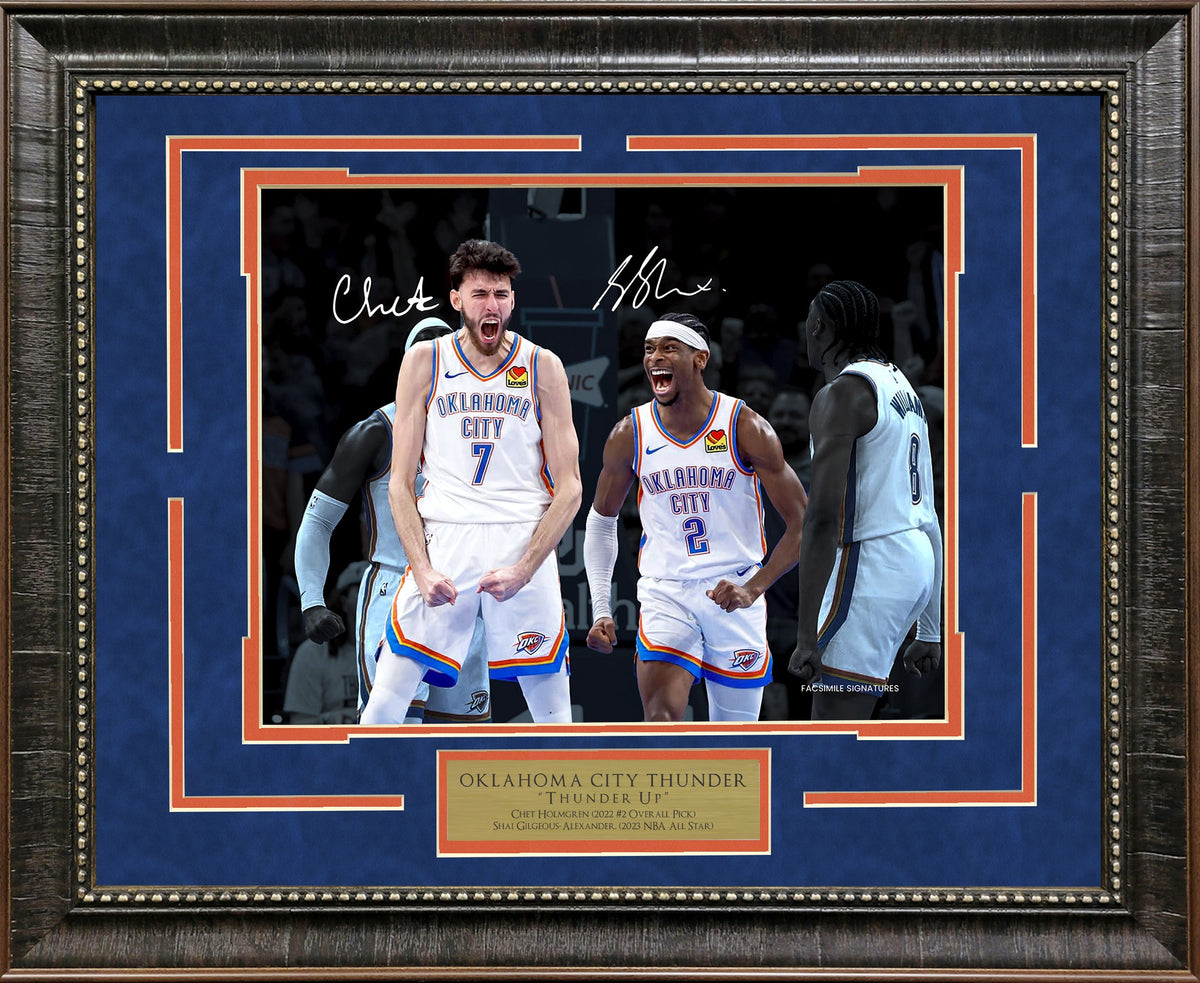 Chet and Shai - Oklahoma City Thunder - Spotlight with Facsimile Signa